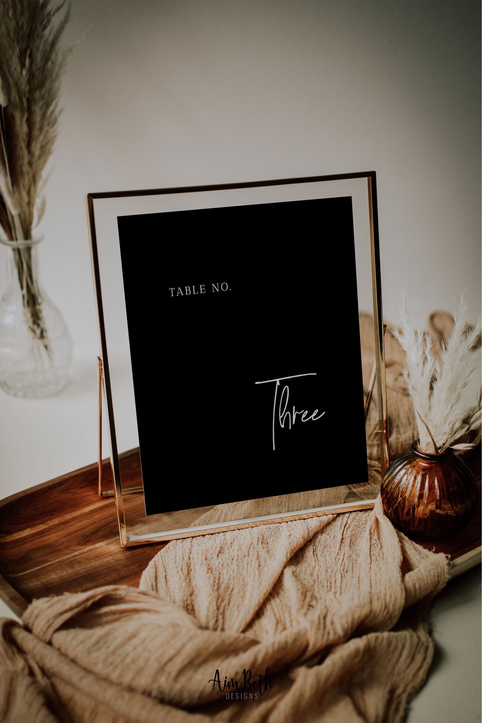 Black Wedding Table Number Black and White Modern Wedding - Etsy