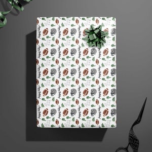 Football Wrapping Paper, Football Birthday Gift Wrap, Football Party ...