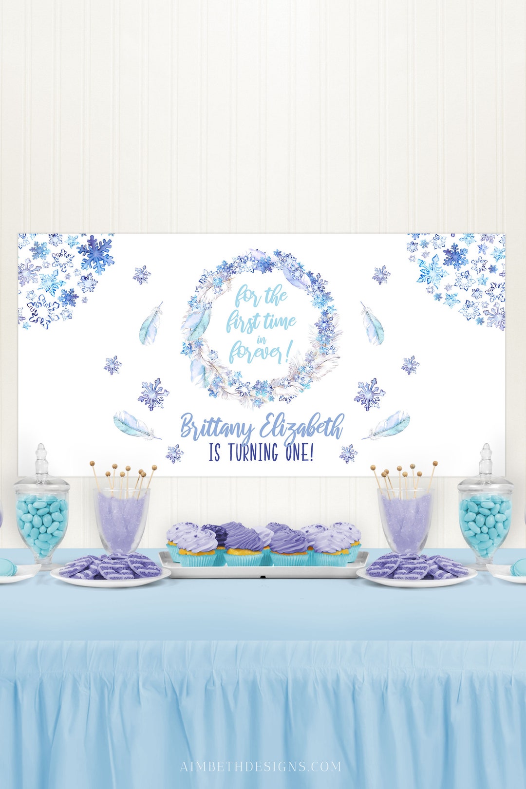 Frozen Backdrop, Frozen Birthday Backdrop, Frozen Birthday Decor ...
