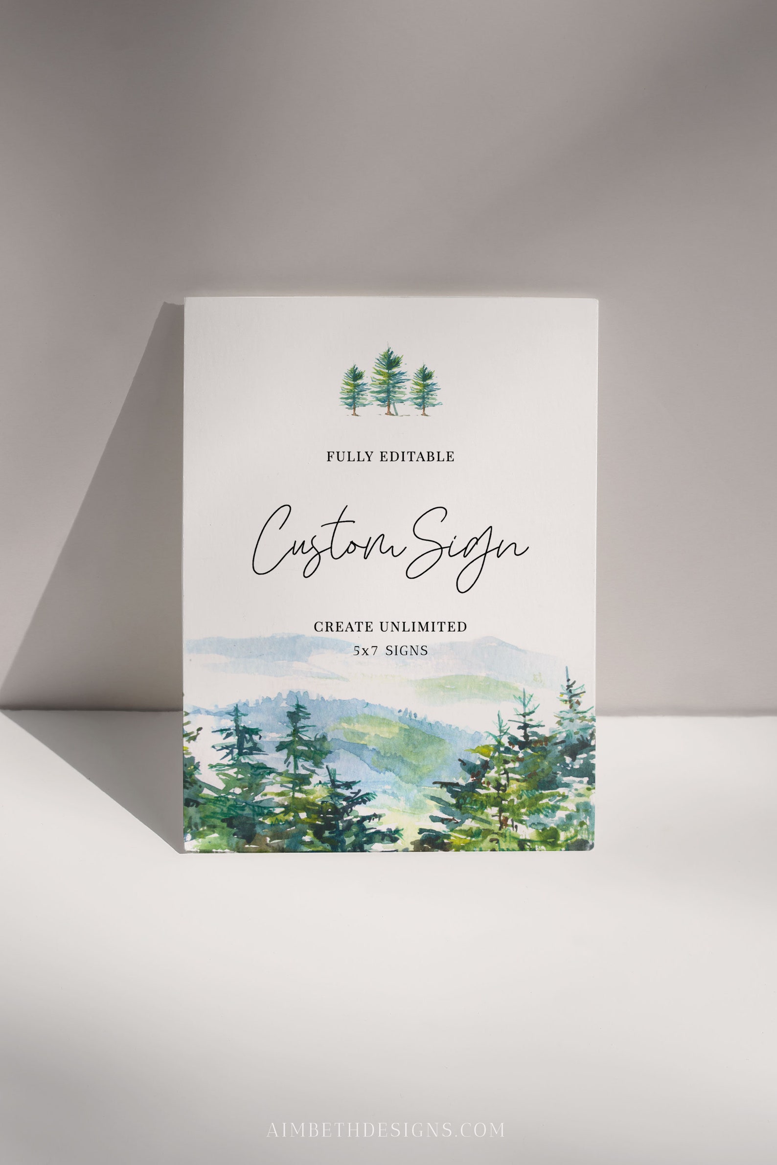 Mountain Wedding Custom Sign Template Mountain Wedding - Etsy