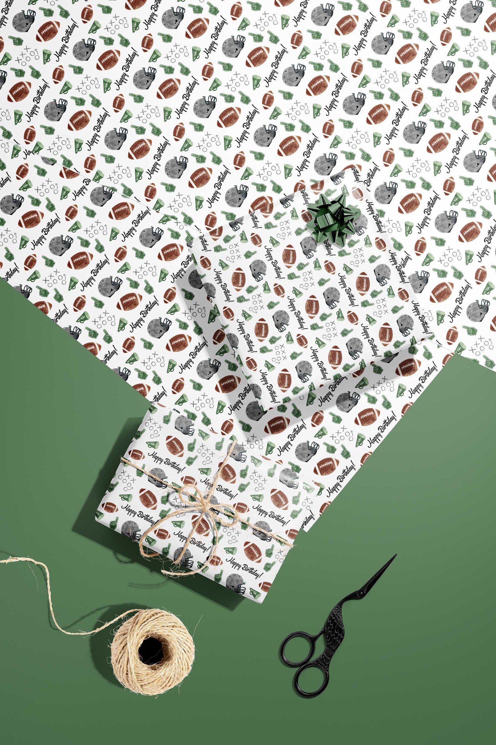 Football Wrapping Paper Football Birthday Gift Wrap Football - Etsy
