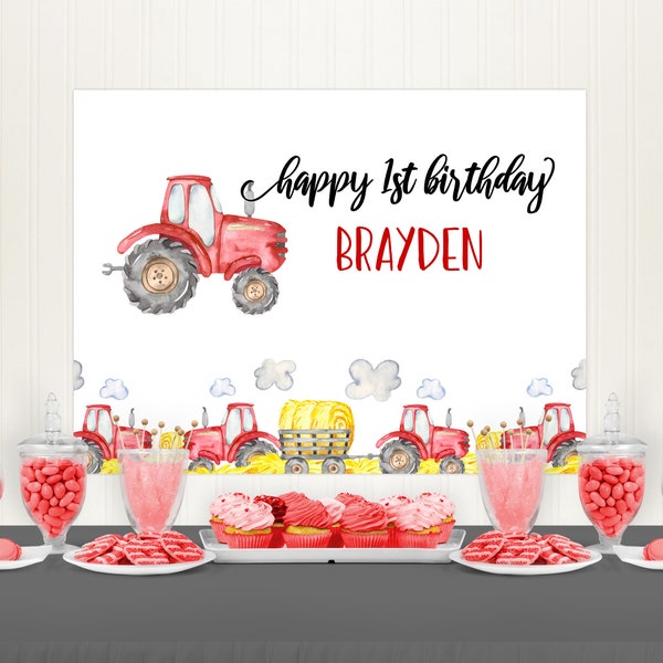Red Tractor Birthday - Etsy