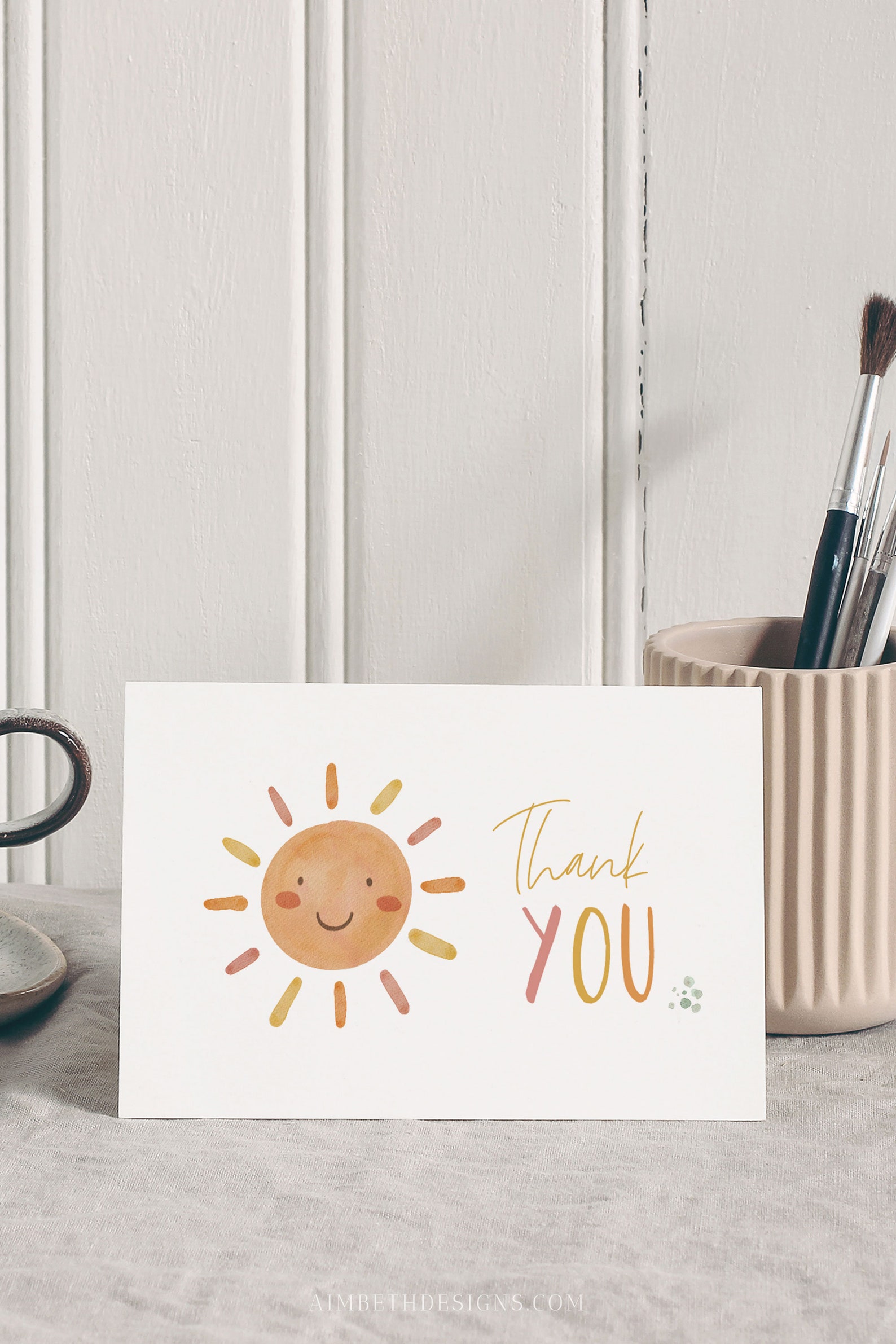 Sunshine Birthday Thank You Card You Are My Sunshine Thank - Etsy