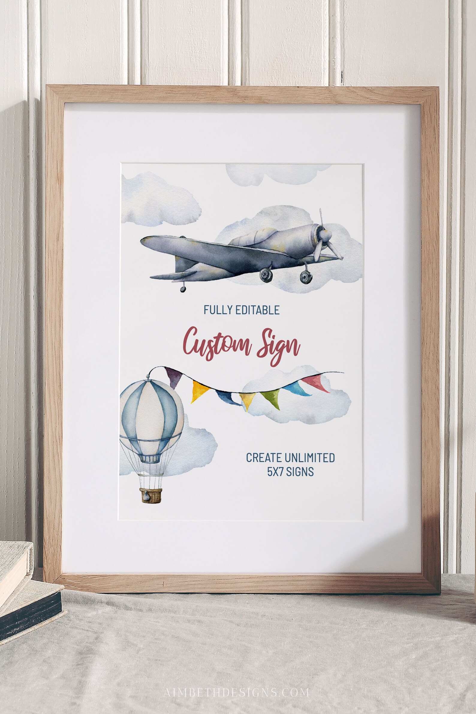 Airplane Birthday Sign Bundle Airplane Birthday Decor | Etsy