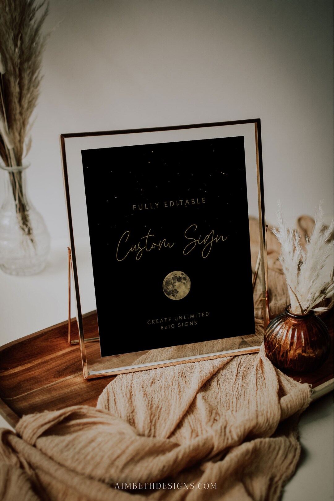 Night Sky Wedding Printable Sign, Celestial Wedding Custom Sign, Starry ...