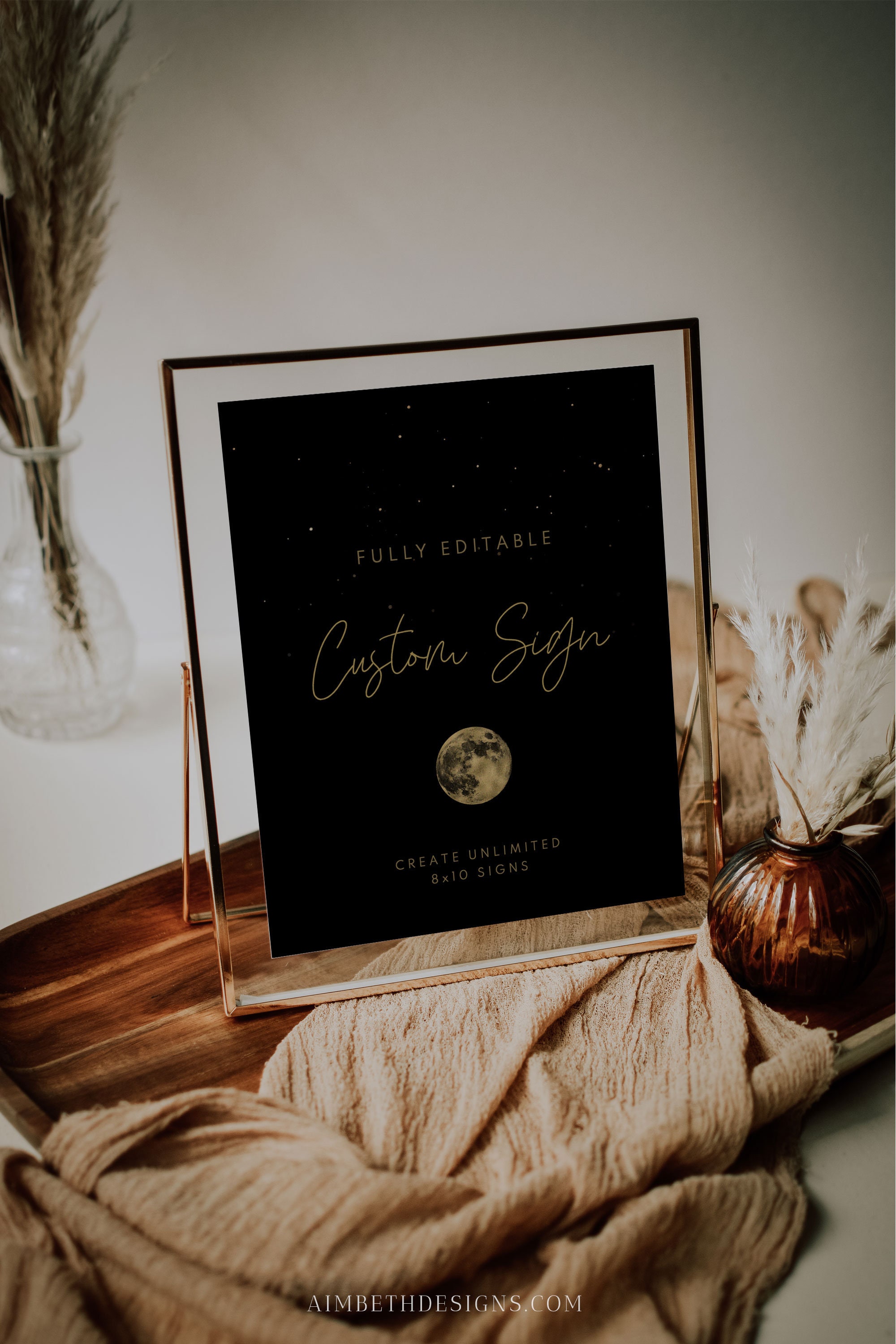 Night Sky Wedding Printable Sign, Celestial Wedding Custom Sign, Starry ...