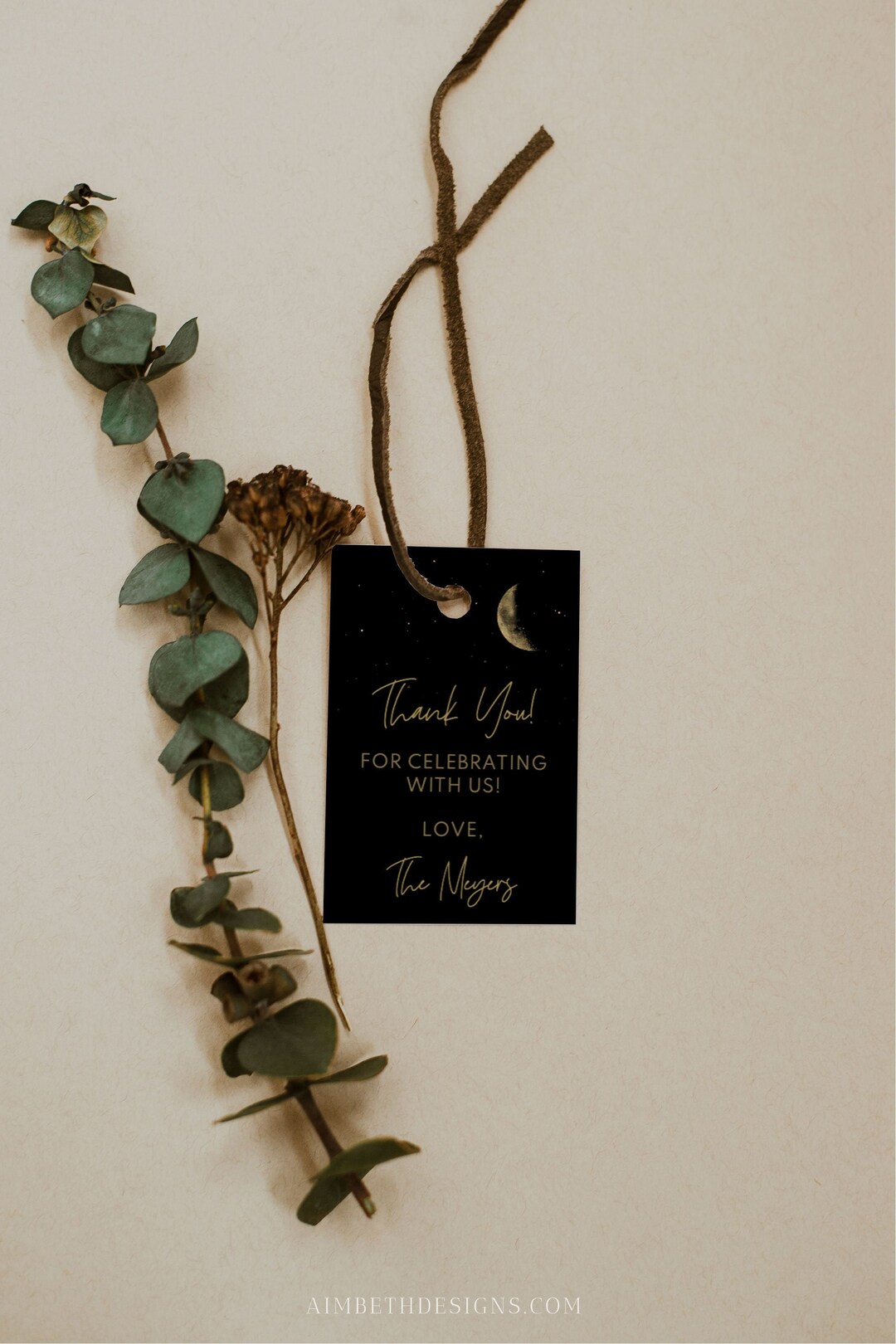 Starry Night Favor Tags, Celestial Favor Tag Template, Galaxy Thank You ...