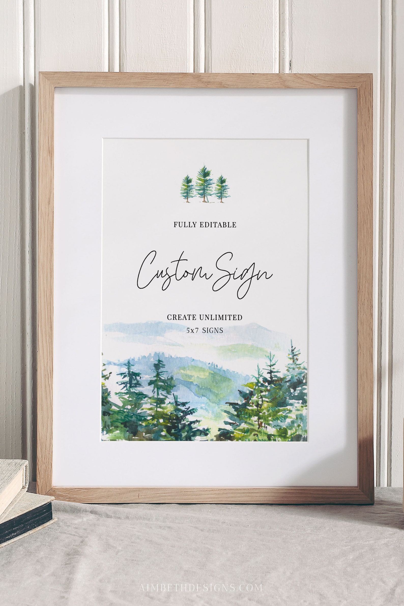 Mountain Wedding Custom Sign Template Mountain Wedding - Etsy