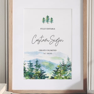 Mountain Wedding Custom Sign Template, Mountain Wedding Signage ...