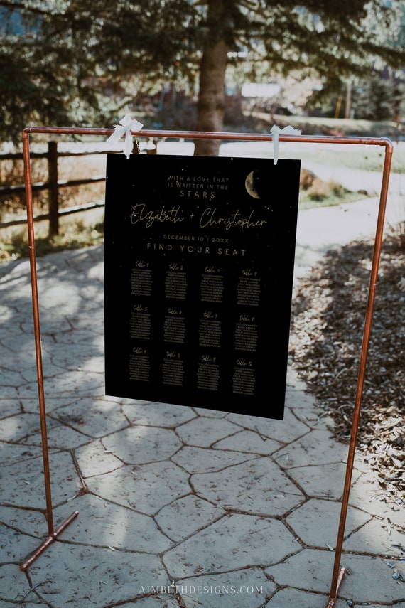 Starry Night Seating Chart Galaxy Wedding Seating Plan - Etsy