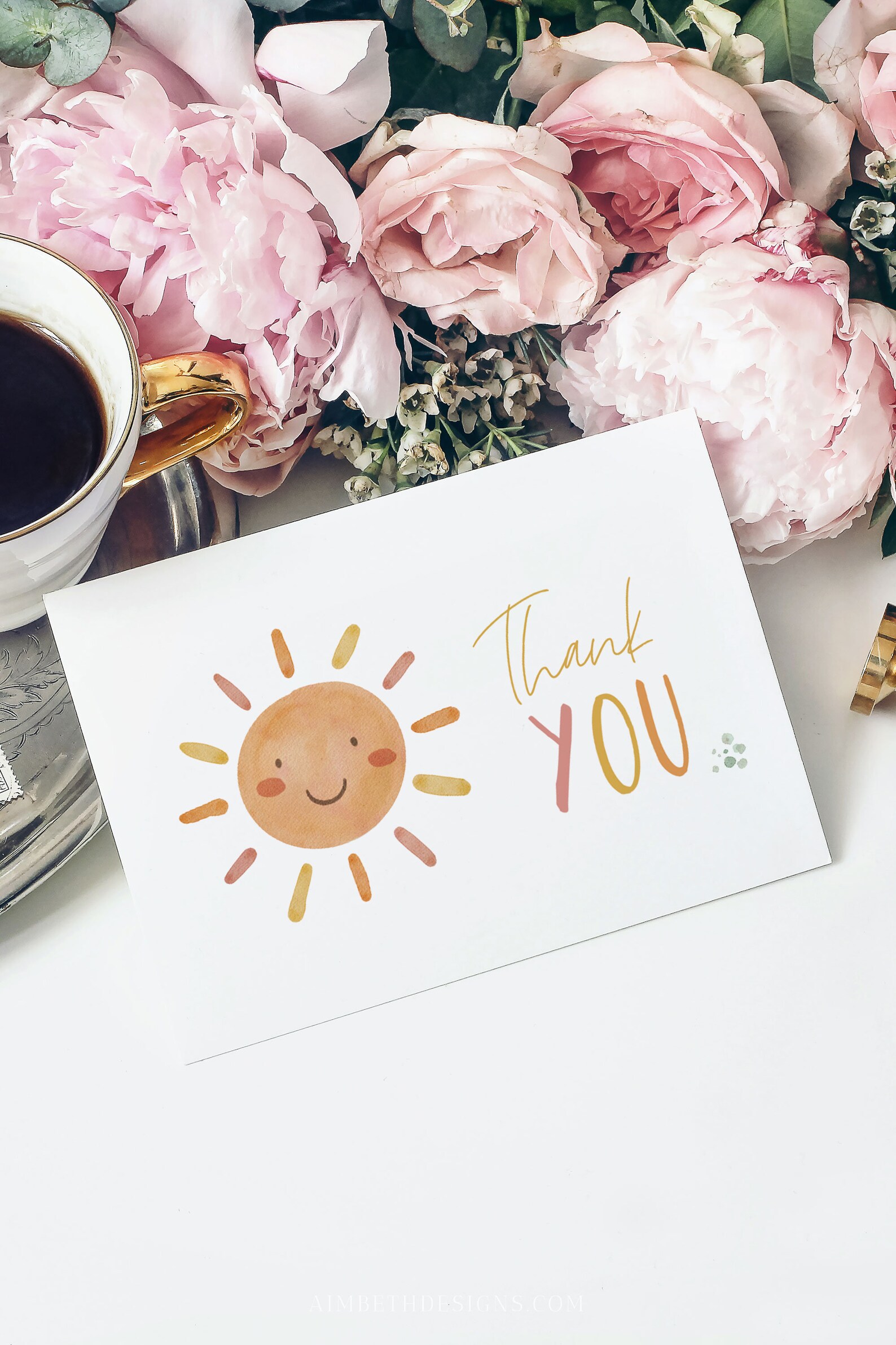 Sunshine Birthday Thank You Card You Are My Sunshine Thank - Etsy