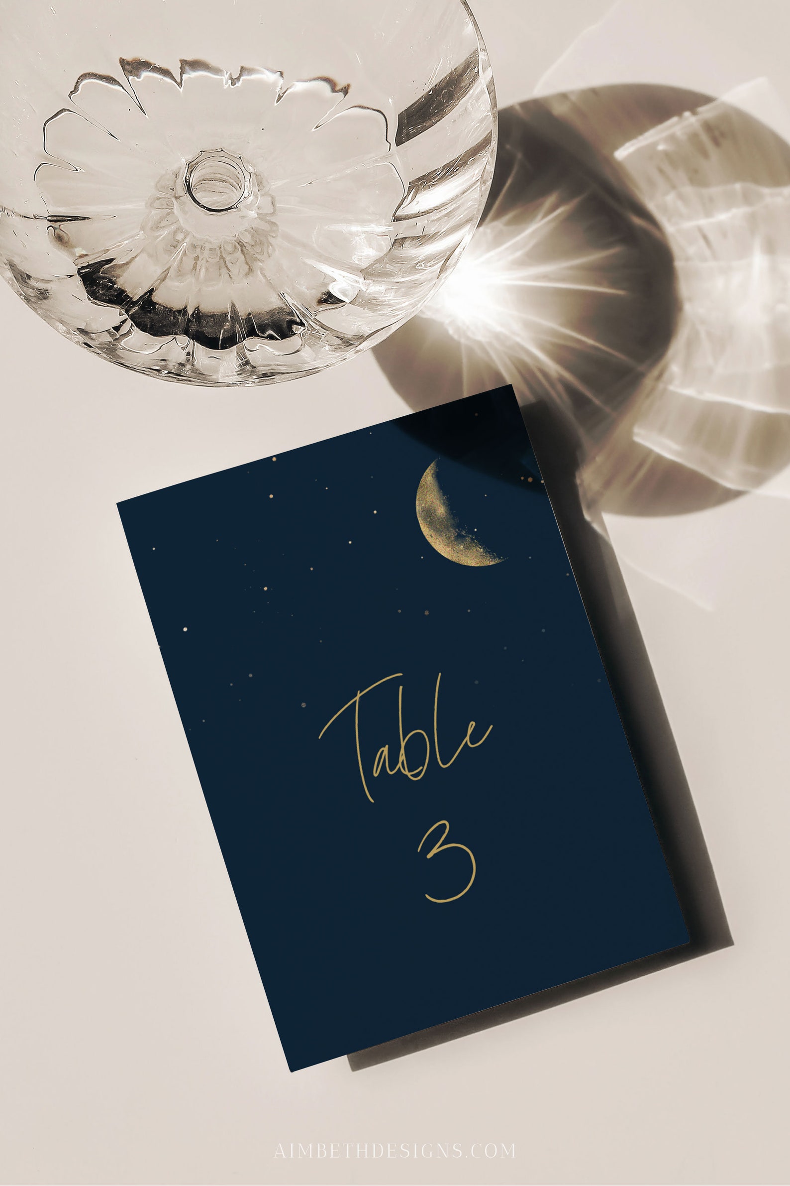 Wedding Table Number Starry Night Wedding Table Numbers | Etsy