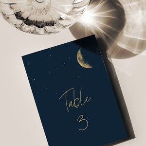 Wedding Table Number, Starry Night Wedding Table Numbers, Galaxy ...