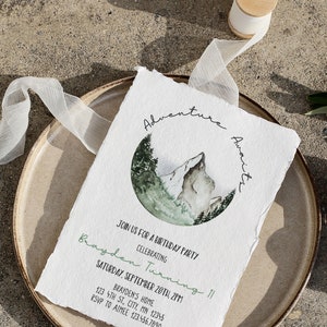 Adventure Awaits Birthday Party Invitation Template, Adventure Birthday ...