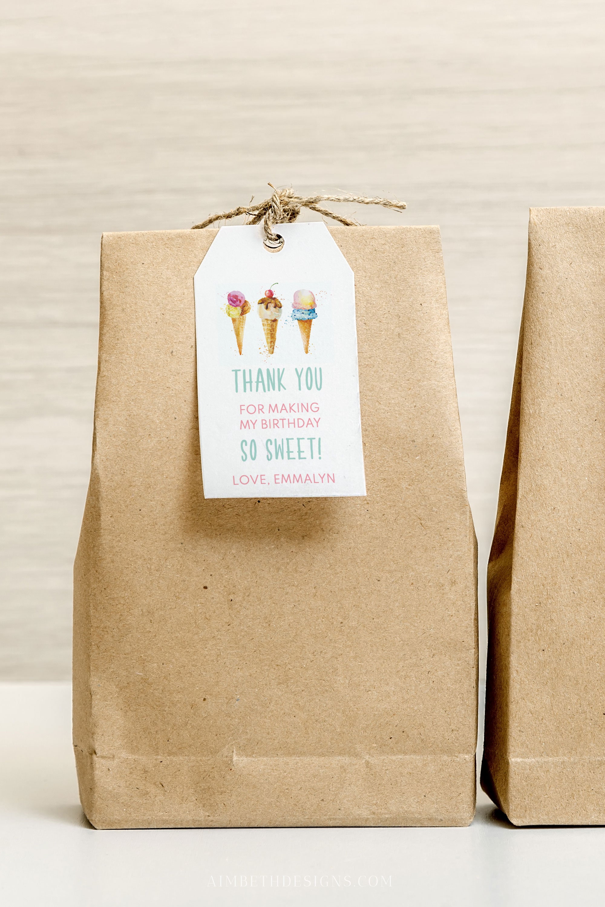 Ice Cream Favor Tags Ice Cream Birthday Party Tags Ice Cream | Etsy
