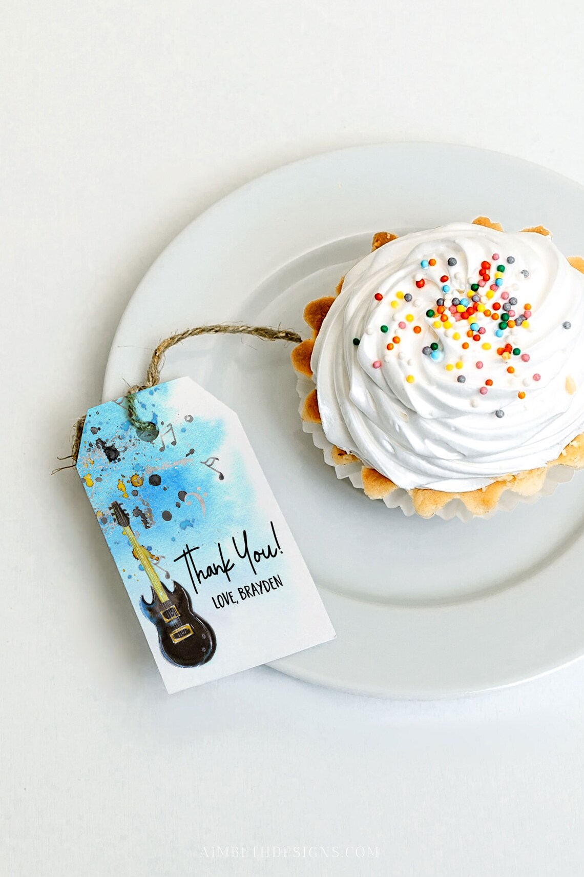 Rock and Roll Favor Tags Rock 'n Roll Birthday Party | Etsy