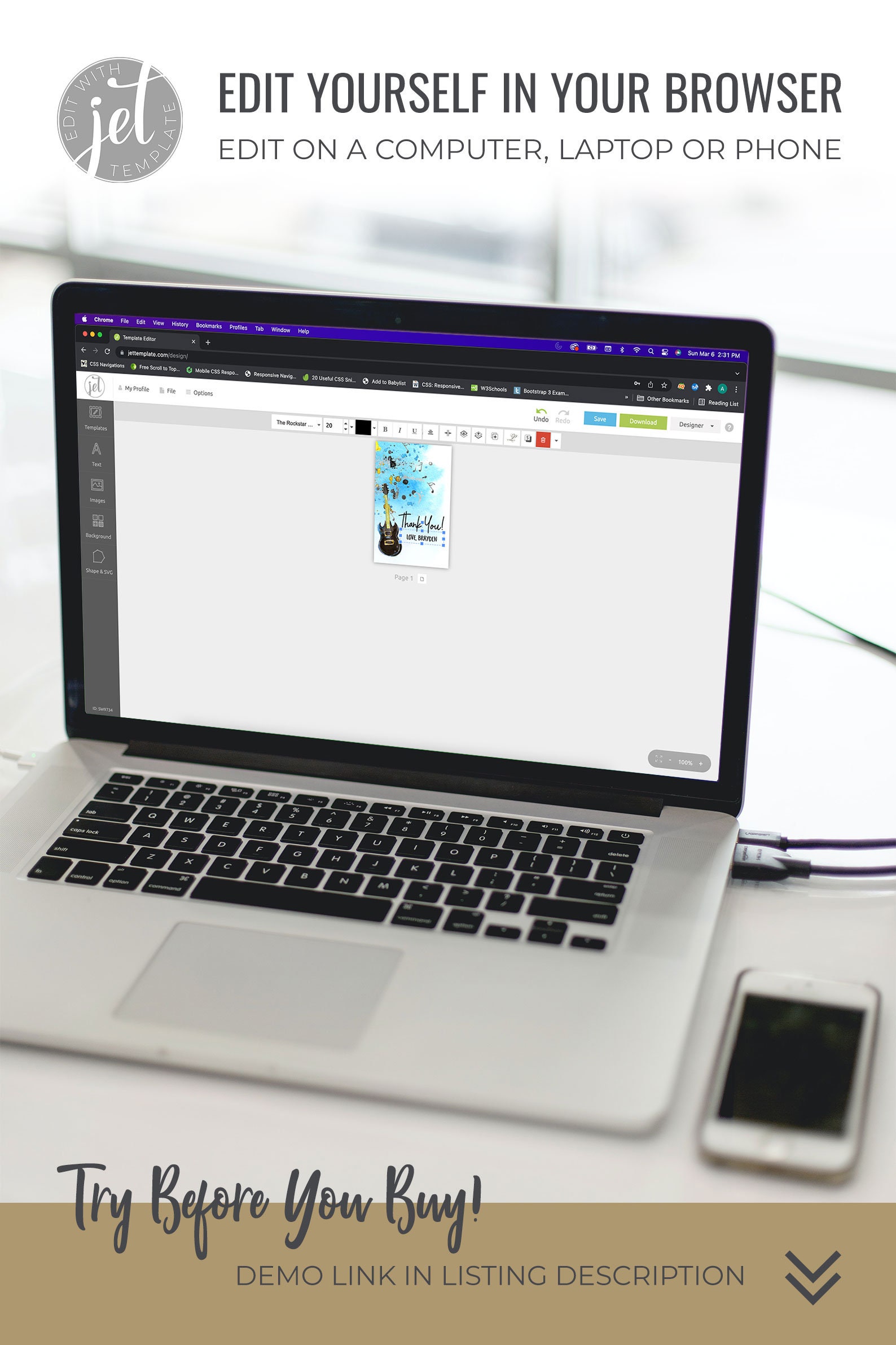 Rock and Roll Favor Tags Rock 'n Roll Birthday Party | Etsy