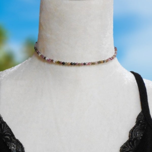 Gemstone Choker Necklace - Etsy