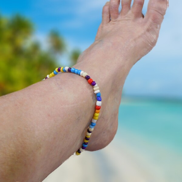 Bead Ankle Bracelet Etsy