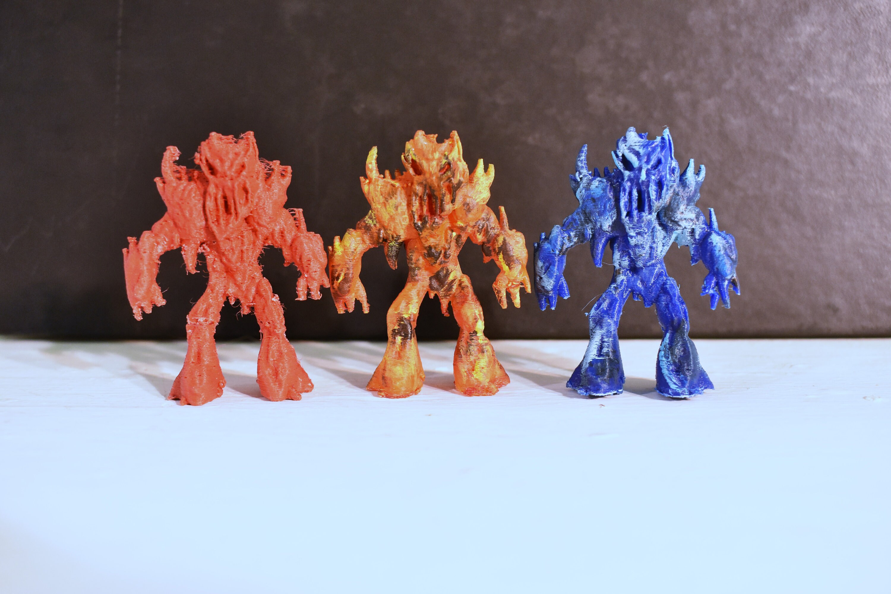 Lava Elementals, Mini Monster Figurines, 3d-printed Fantasy Collectible ...