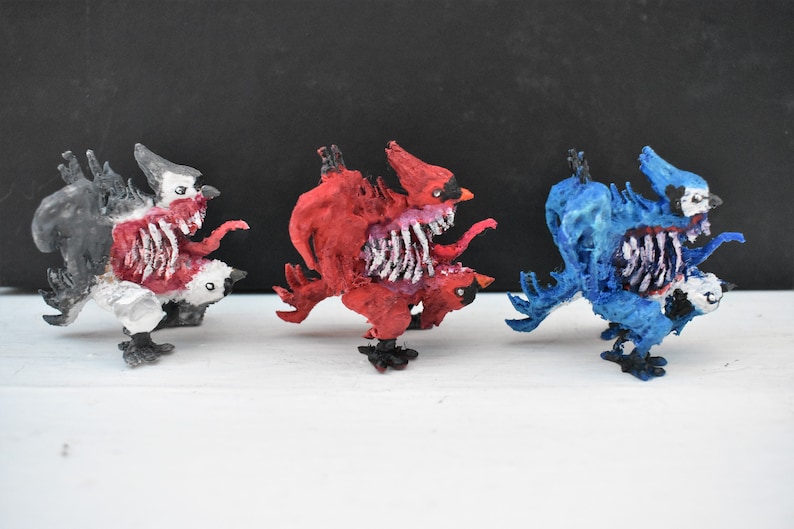 Stymphalian Songbirds, Mini Bird Figurines, Hand-painted 3d-printed ...