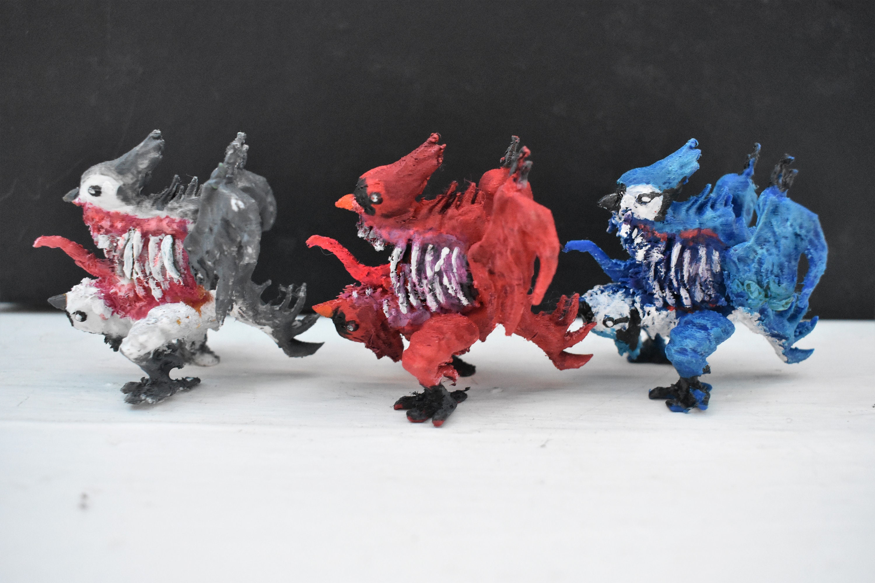 Stymphalian Songbirds, Mini Bird Figurines, Hand-painted 3d-printed ...