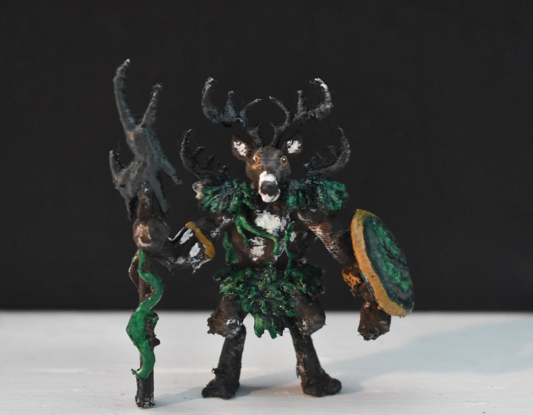Warden of the Woods Mini Deer Figurine Hand-painted - Etsy