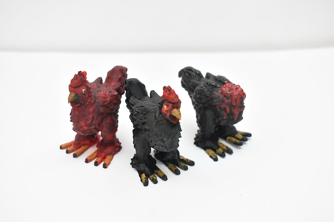 Gallus Gallus Domesticus, Mini Chicken Figurines, Hand-painted 3d ...