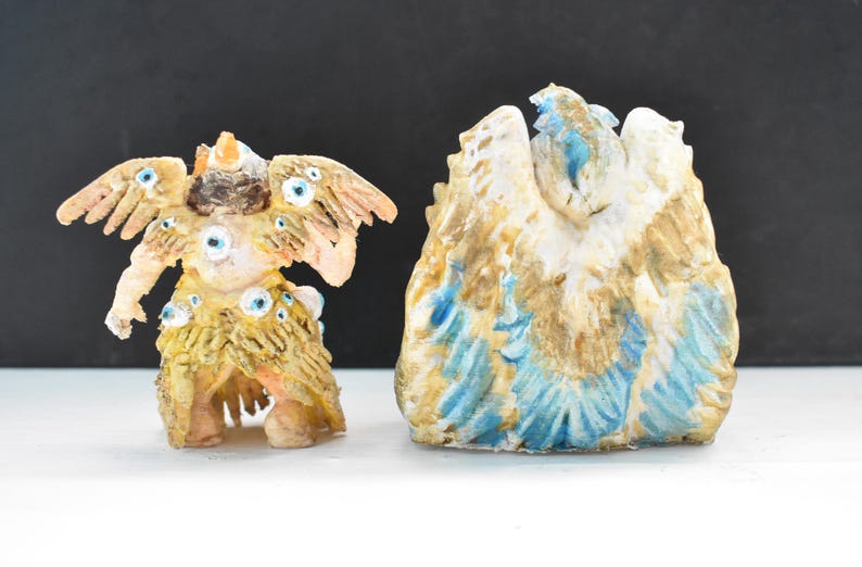 Biblically Accurate Cherub and Seraph, Mini Angel Figurines, Hand ...