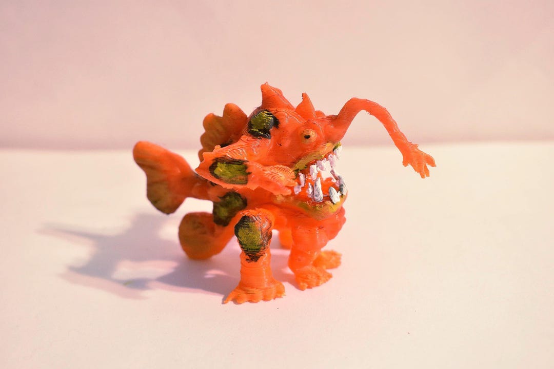 Frogfish Angleroid, Mini Anglerfish Figurine, Hand-painted 3d-printed ...