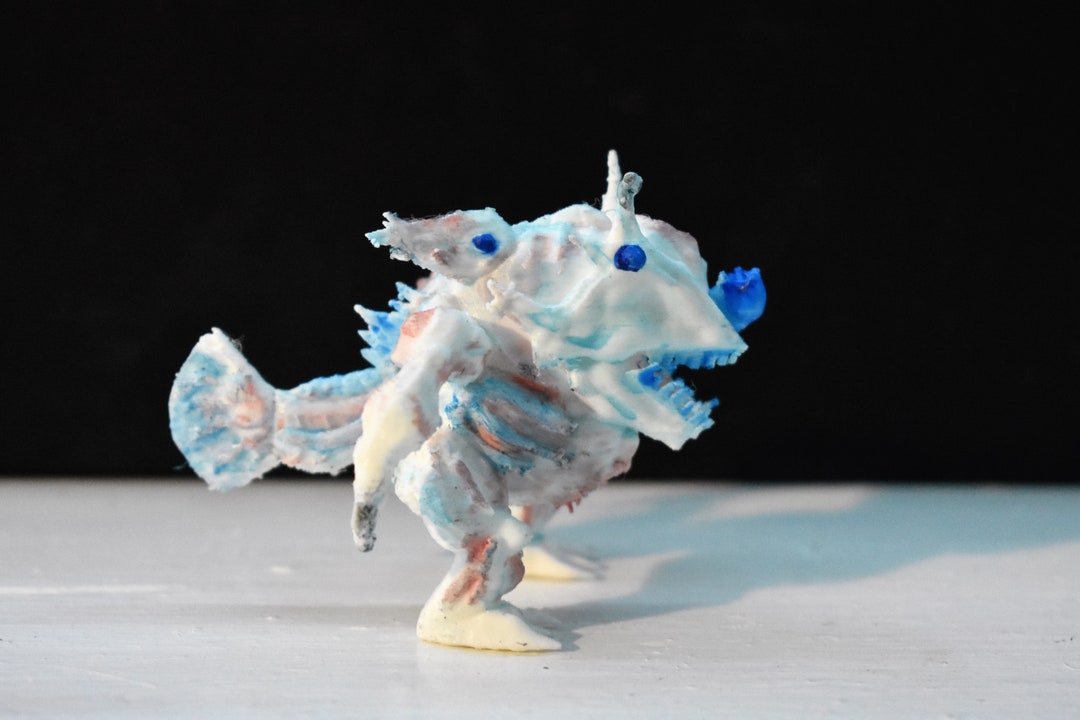 Ghostly Angleroid, Mini Deep Sea Anglerfish Figurine, Glow in the Dark ...