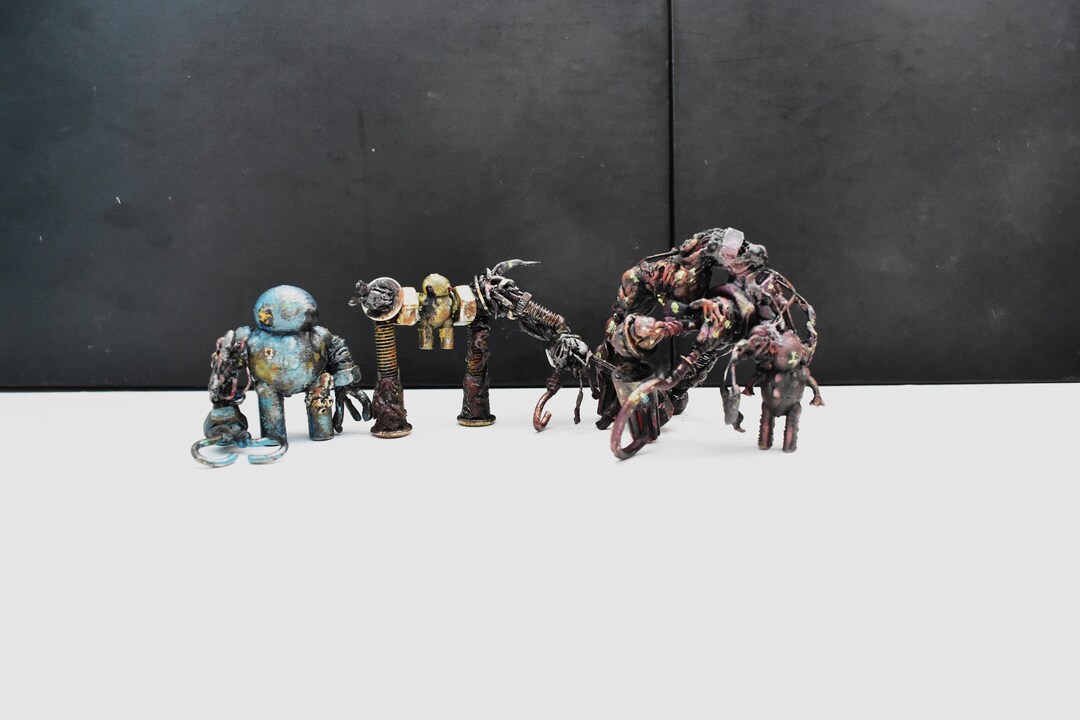 The Obsolete, Mini Robot Figurines, Hand-painted 3d-printed Collectible ...