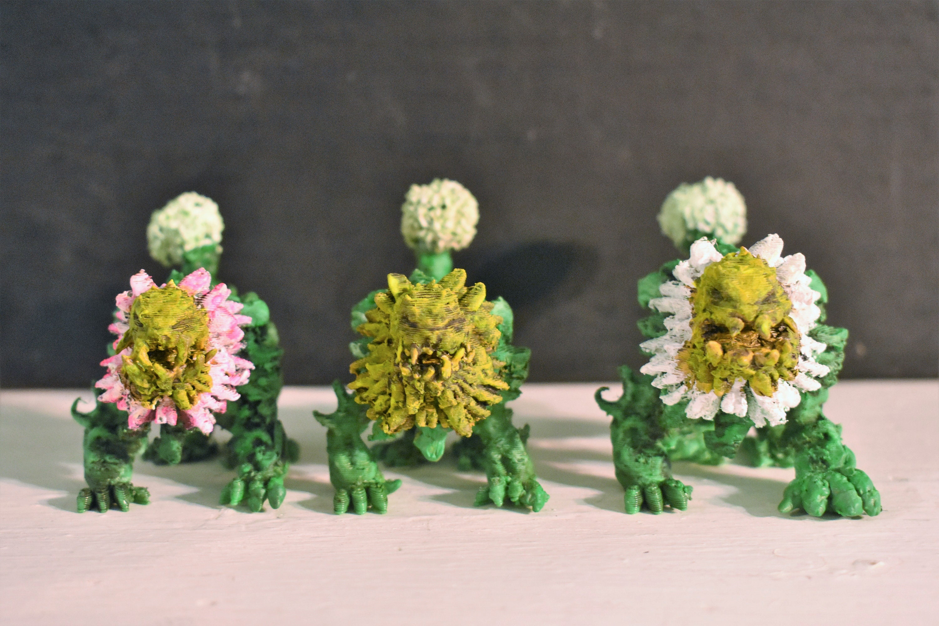 Dandelions, Mini Monster Figurines, Hand-painted 3d-printed Collectible ...
