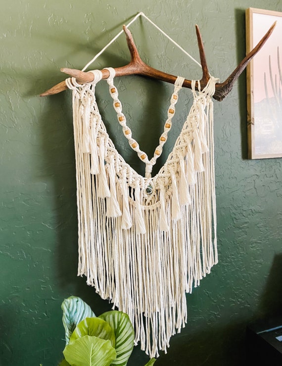 Macrame Wall Hanging Natural Elk Shed - Etsy
