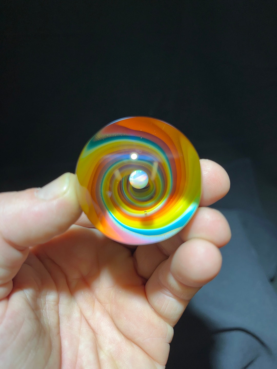 Floating Opal Rainbow Vortex Marble - Etsy