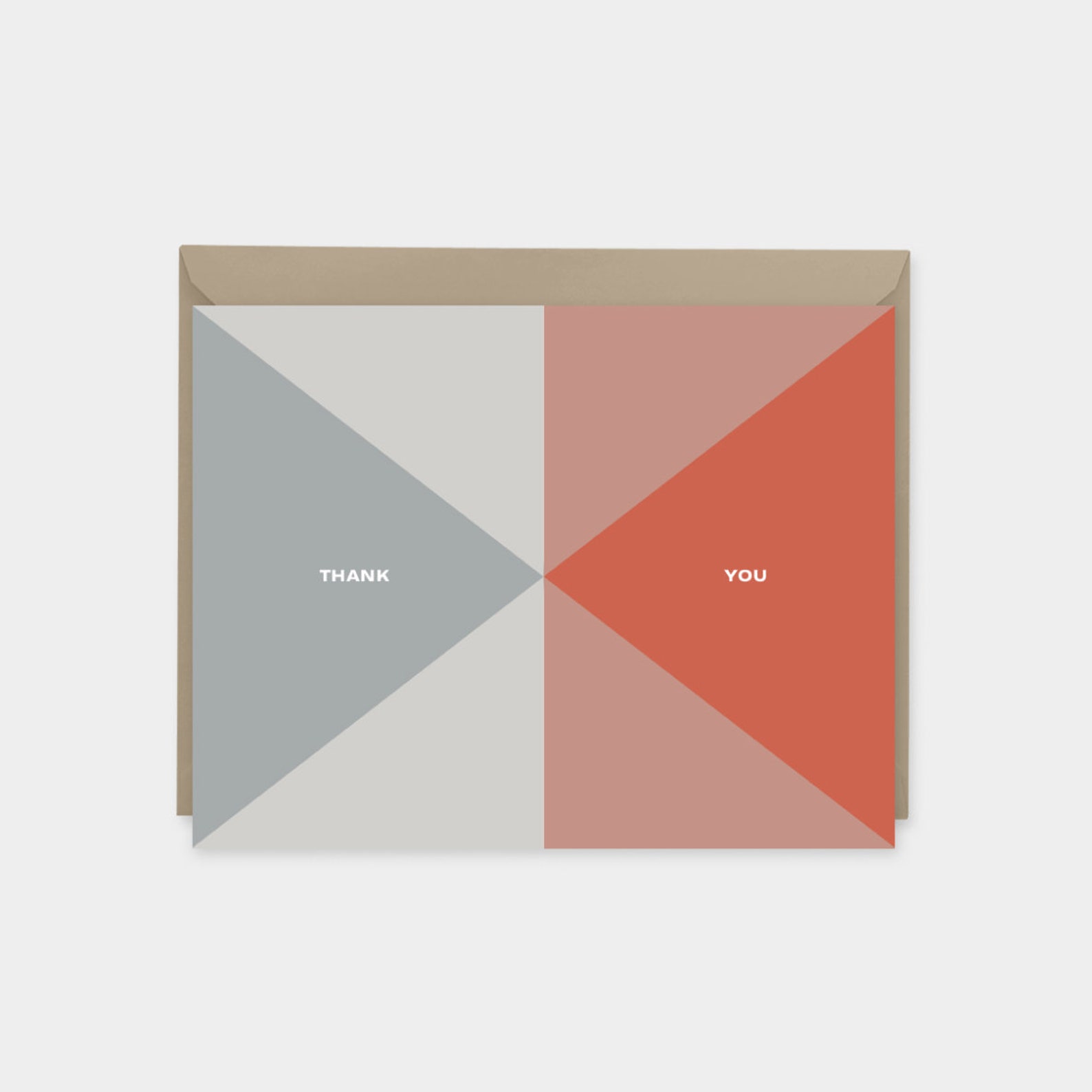 Geo Thank You Card V, Modern Thank You Cards, Personalized Blank Note ...