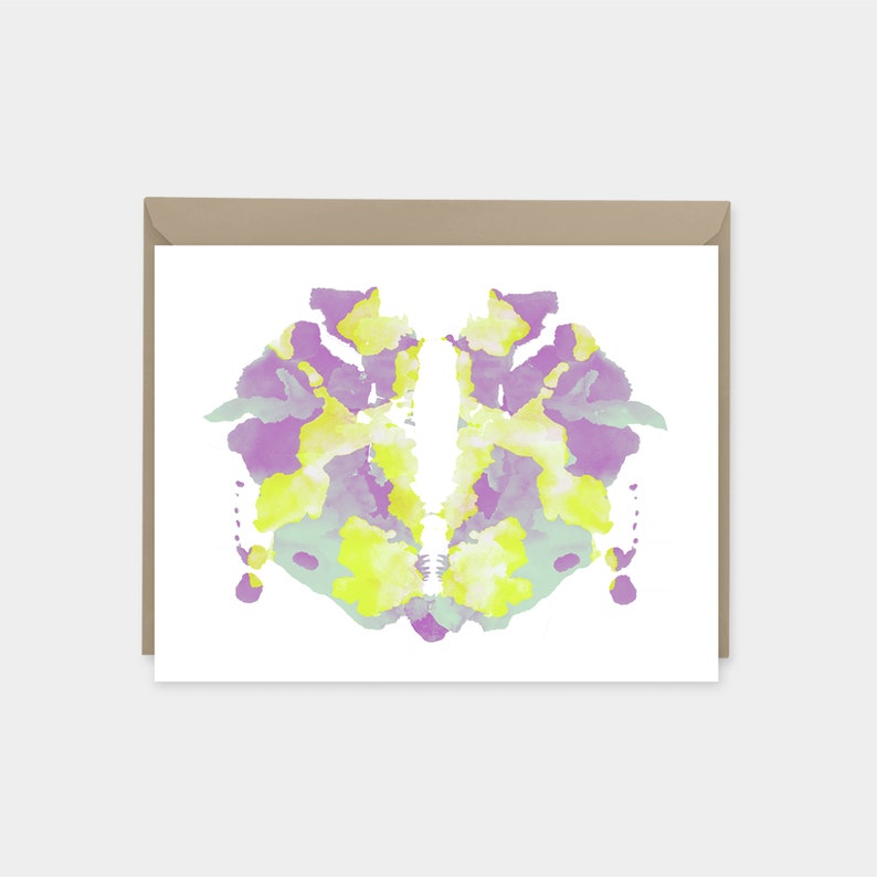 Rorschach Test Cards Colorful Art Cards Artistic Blank Thank - Etsy
