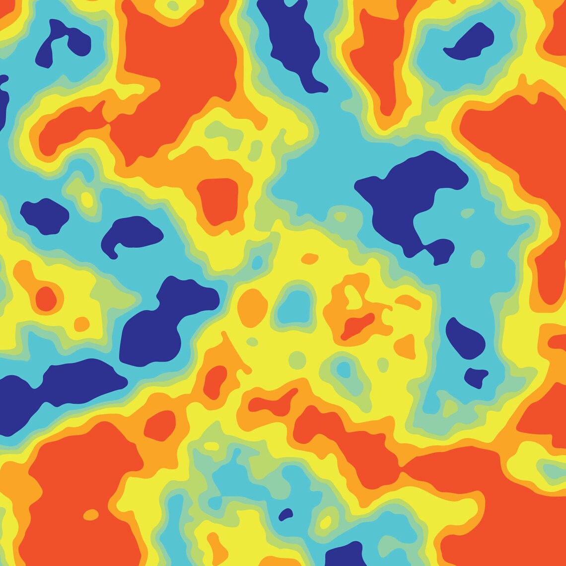 Heat Map Gift Wrap Colorful Gift Wrap Psychedelic Gift Wrap - Etsy