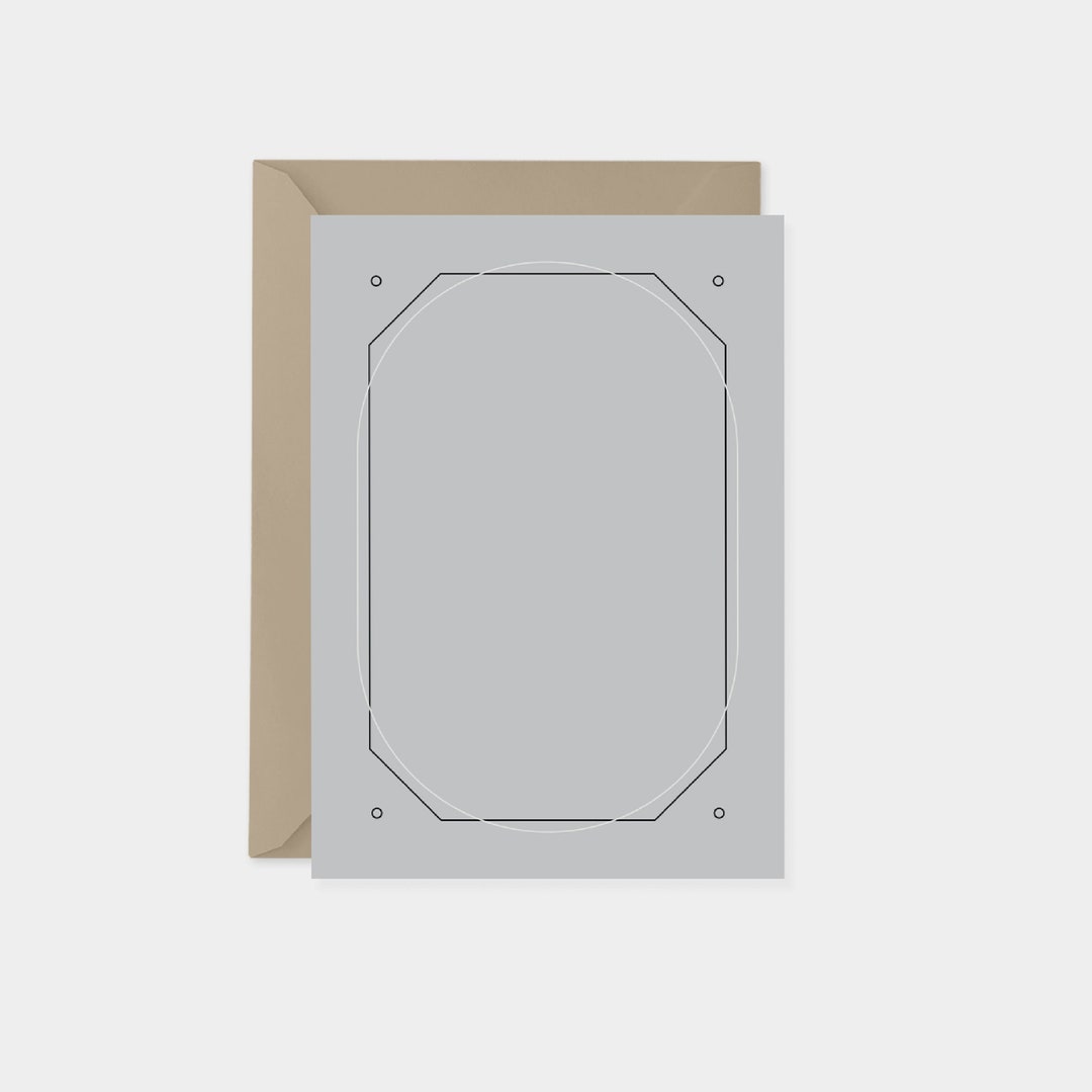 Geowire Vertical Note Cards, Gray, Black and White, Business Notes ...