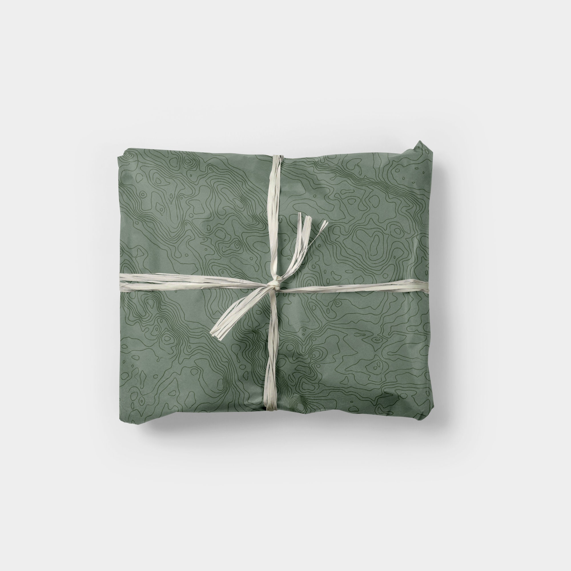 Napa Valley Topographic Map Gift Wrap, Earth Tone Gift Wrap ...
