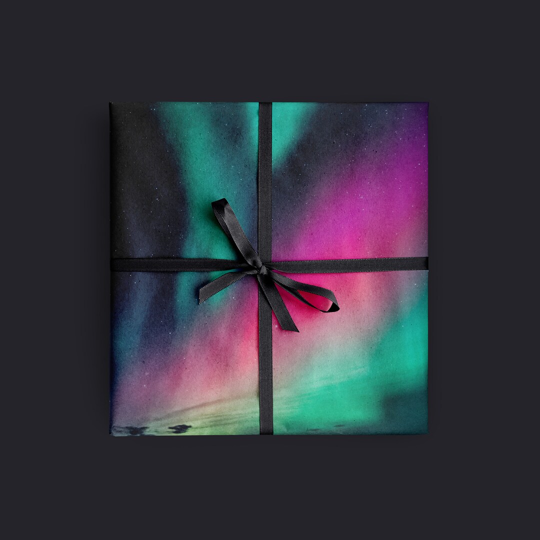 Aurora Borealis Gift Wrap, Unique Gift Wrap, Aurora Wrapping Paper ...