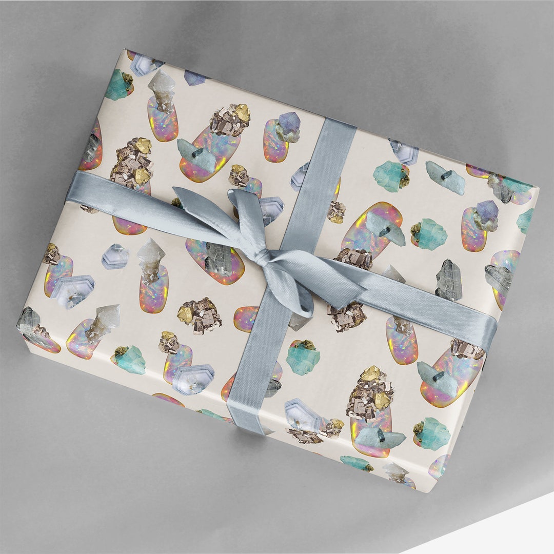 Gemology Gem Gift Wrap, Colorful Gift Wrap, Jewel Wrapping Paper ...