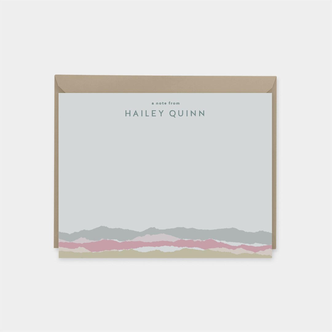Torn Paper Note Cards VII, Custom Printable, Personalized Stationery ...