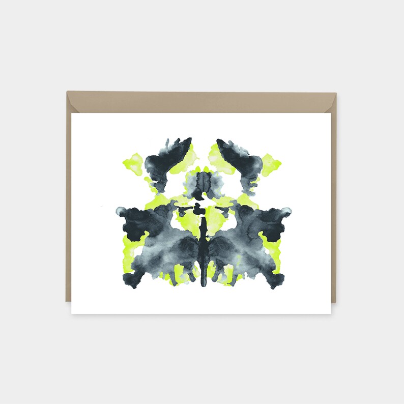 Rorschach Test Cards Colorful Art Cards Artistic Blank Thank - Etsy