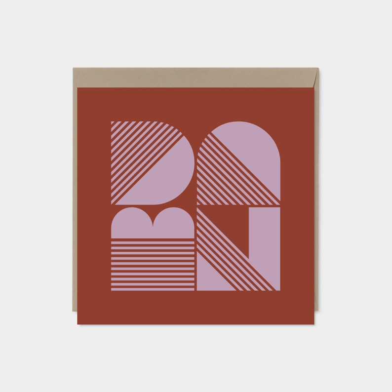 Modern Geo Typography Card Set Custom Type Cards Exclamation - Etsy