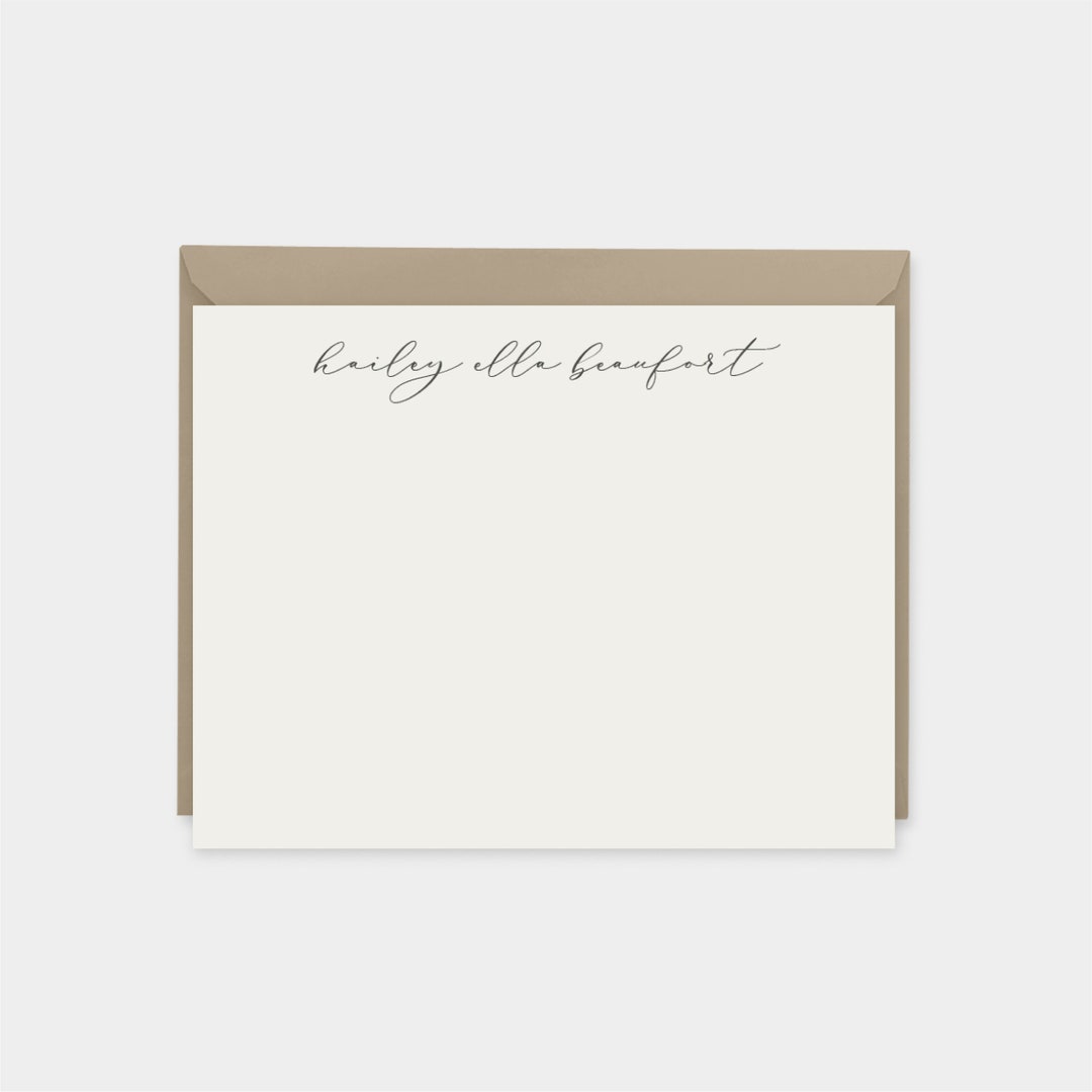 Personalized Note Cards Elegant Note Cards Lined Note Cards - Etsy