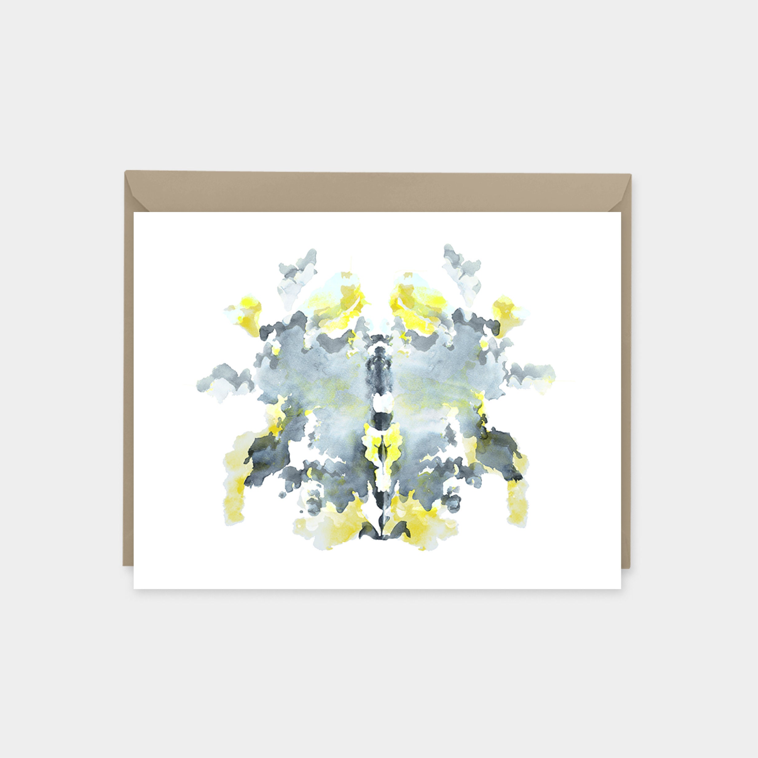 Rorschach Test Cards Colorful Art Cards Artistic Blank Thank - Etsy