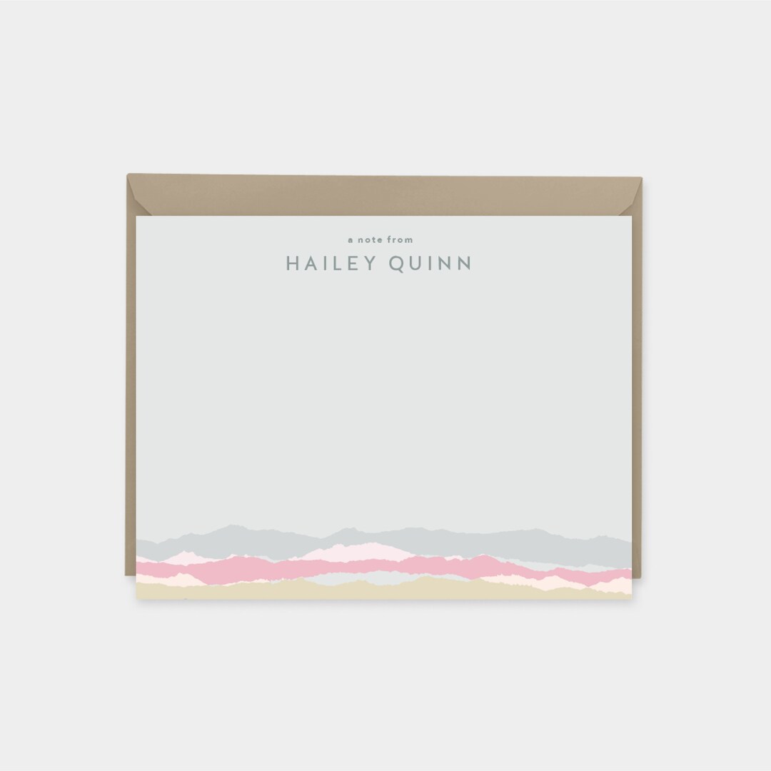 Torn Paper Note Cards VIII, Custom Printable, Personalized Stationery ...