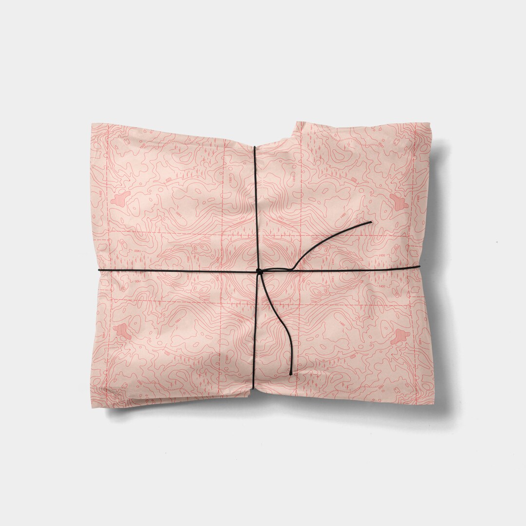 Topographic Map Gift Wrap Wrapping Paper Recycled Gift Wrap - Etsy
