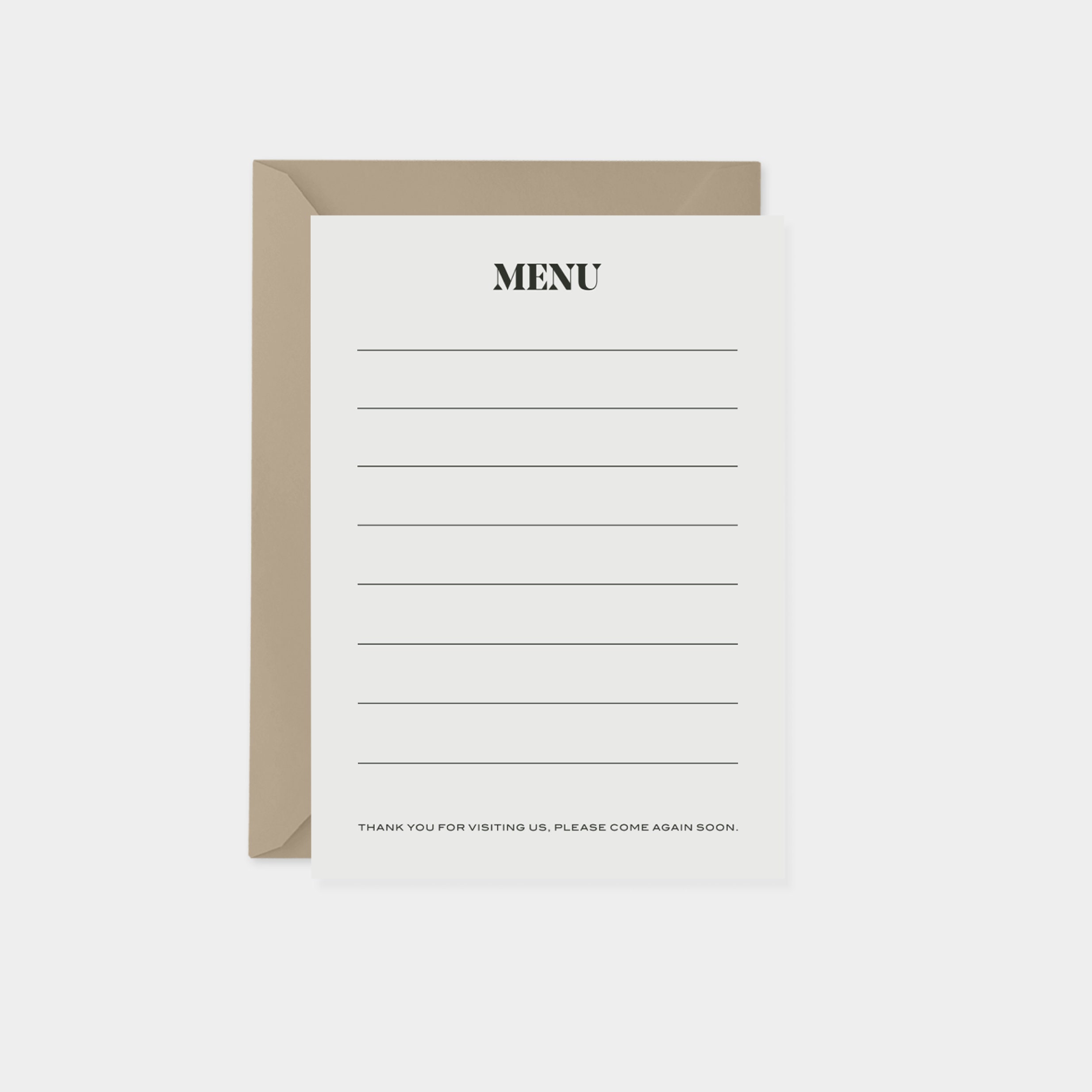 Blank Menu Design Templates